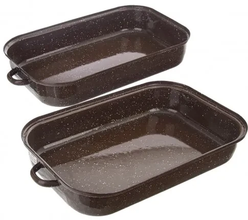 Pekáč smalt BROWN 34,5x23 cm víko , M | BIANO