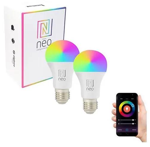 IMMAX NEO Smart sada 2x žárovka LED E27 9W barevná i teplá bílá, stmívatelná, Zigbee 3.0 07115B