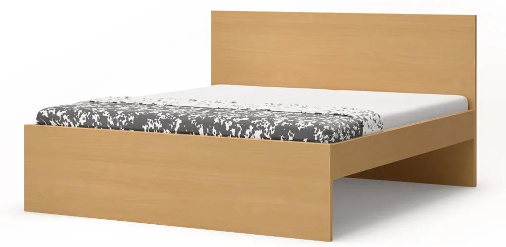 BMB Bruno postel - imitace dřeva Dekor: Buk, Rozměr: 160 x 200 cm, Čelo: 105 cm