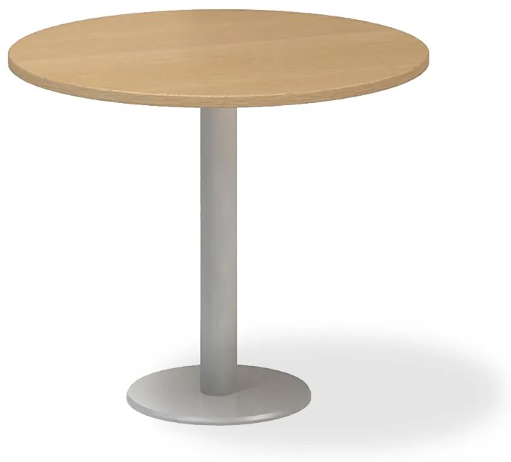 Jednací stůl ProOffice, průměr 90 cm, buk