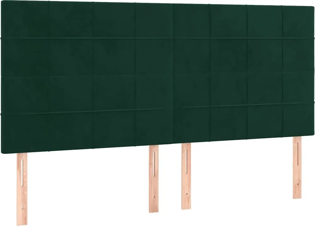 Box spring postel s matrací tmavě zelená 180x200 cm samet 3137860