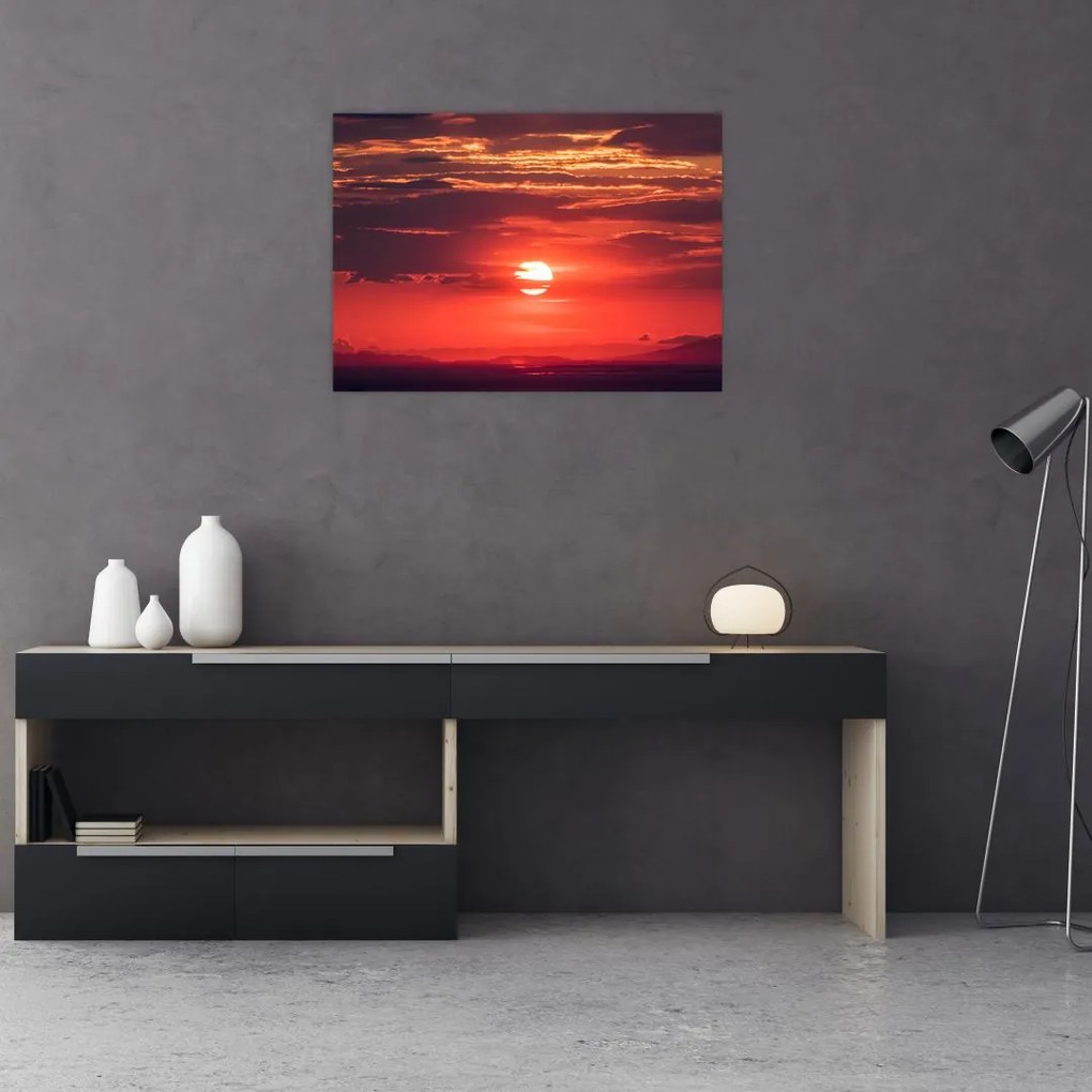 Skleněný obraz barevného slunce (70x50 cm)