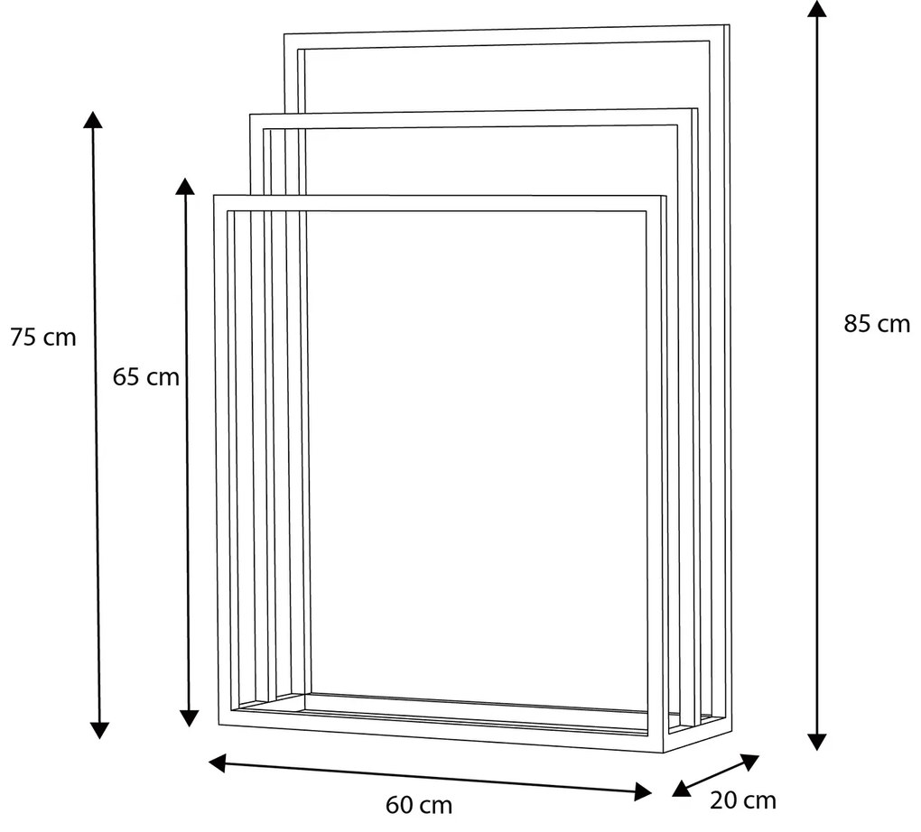 KAJA Stojací věšák na ručníky TOWEL 3 béžový KS-52/85x60x20 cm