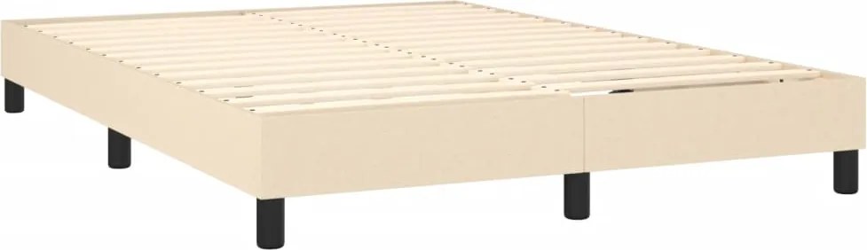 Box spring postel s matrací krémová 140x200 cm textil 3140142