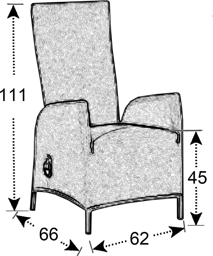 DOPPLER Zahradní hliníkové křeslo polohovatelné PARIS (šedé)