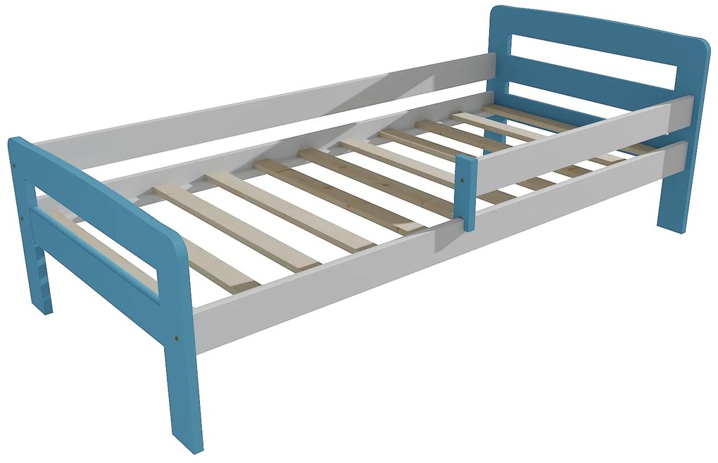 Vomaks Dětská postel se zábranou VMK008C KIDS Rozměr: 100 x 200 cm, Barva: barva bílá