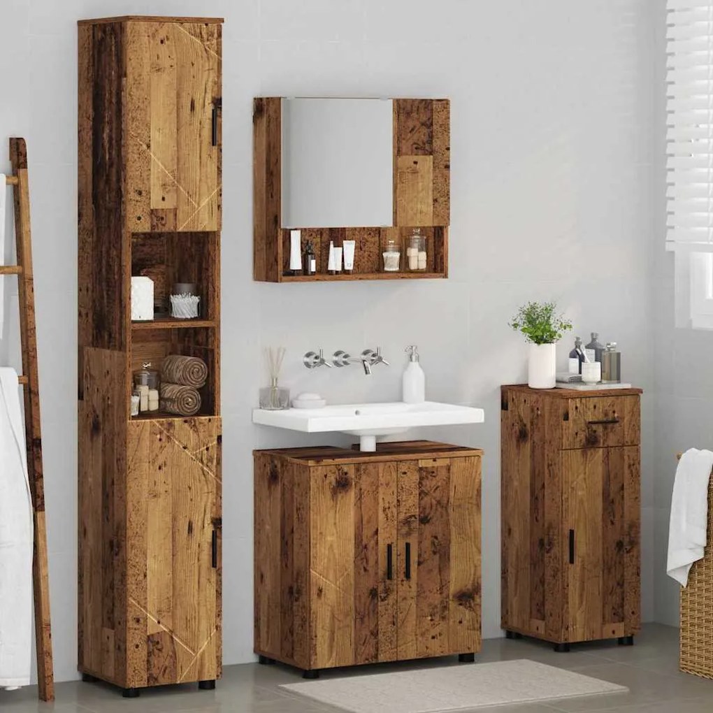 Sada koupelnového nábytku 4 ks Staré dřevo 61 x 35 x 64 cm 3392981