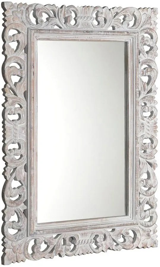 SAPHO - SCULE zrcadlo v rámu, 80x120cm, bílá IN324
