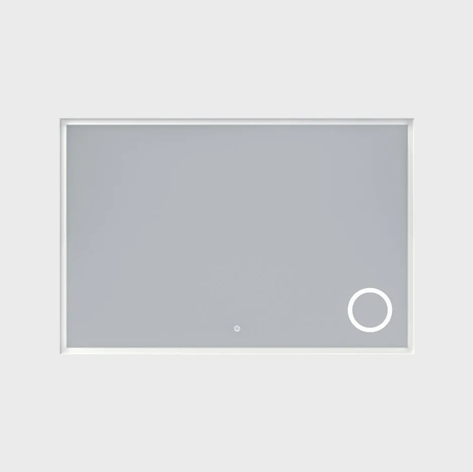 Erga Luna, LED zrcadlo 120x80cm s kosmetickým zrcadlem 3x zvětšení, 3105 lm, 6500K, přední/zadní osvětlení, ERG-V01-124-1280-00