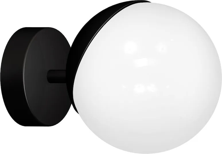 Nástěnné svítidlo Sfera, 1x bílé skleněné stínítko, b