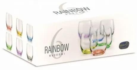 Crystalex Sklenice na nealko Club Rainbow 300 ml, 6 ks (mix barev)