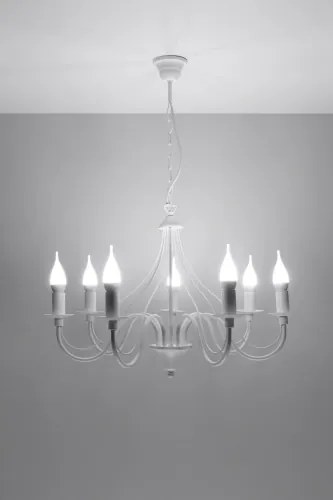 Lustr SOLLUX Minerwa 7 E14 7x40W bez zdroje SL.0215 bílá