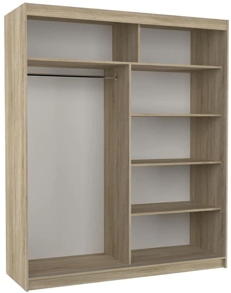 Šatní skříň s posuvnými dveřmi Medison - 180 cm Barva: Bílá