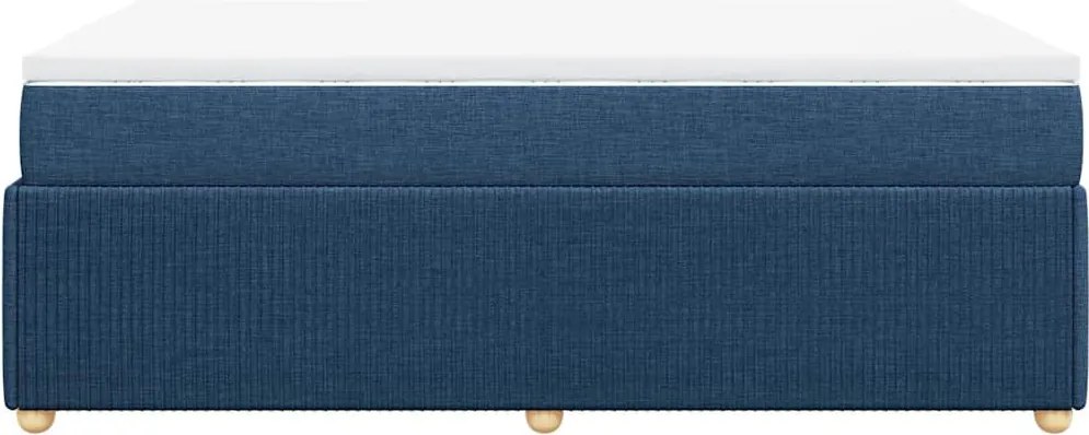 Box spring postel s matrací modrá 120x200 cm textil 3285566