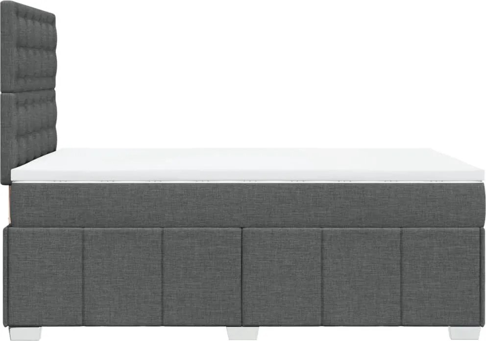 Box spring postel s matrací tmavě šedá 120x200 cm textil 3291650