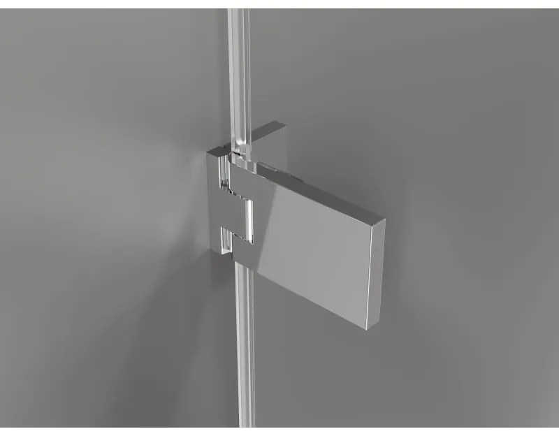 Mexen, Mexen Lunar-F skládací levé sprchové dveře 65 cm, průhledné, chrom - 836-065-000-01-00-L