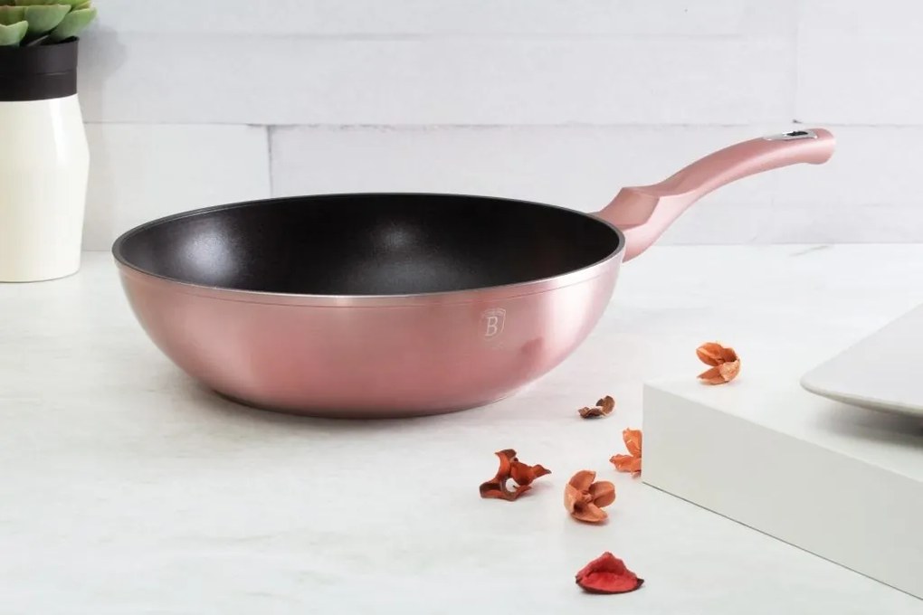 BERLINGERHAUS Pánev WOK s titanovým povrchem 28 cm I-Rose Edition BH-6030