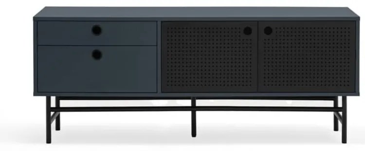 Tmavě modrý TV stolek 140x52 cm Punto - Teulat