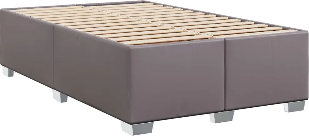 Rám postele bez matrace šedý 120x190 cm umělá kůže 3284550