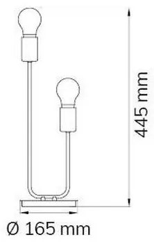 Wofi 8255.02.10.8000 - Lampová noha YORK 2xE27/60W/230V