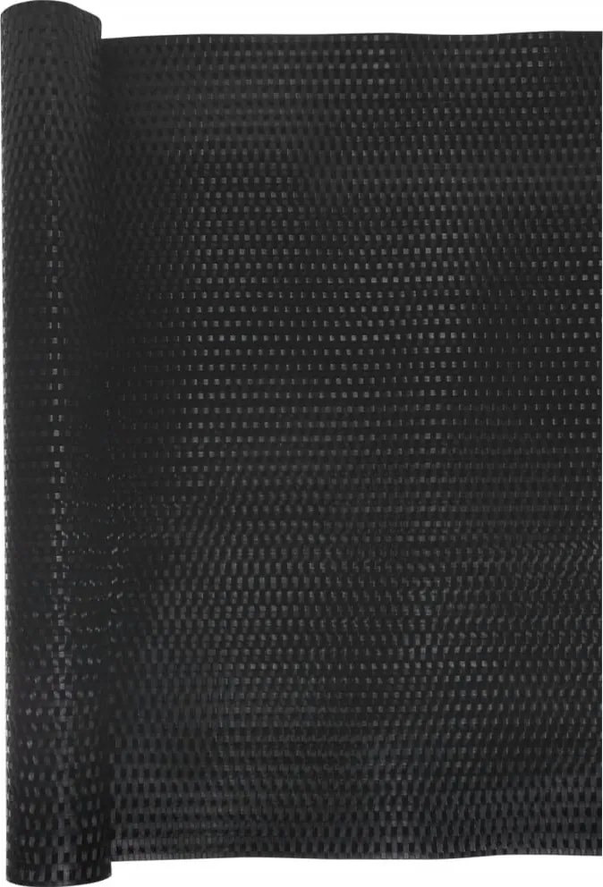 Balkonová zástěna černá 500 x 90 cm polyratan 156302