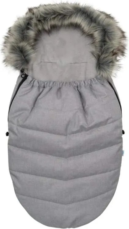 Dětský fusák New Baby s kožíškem světle šedý