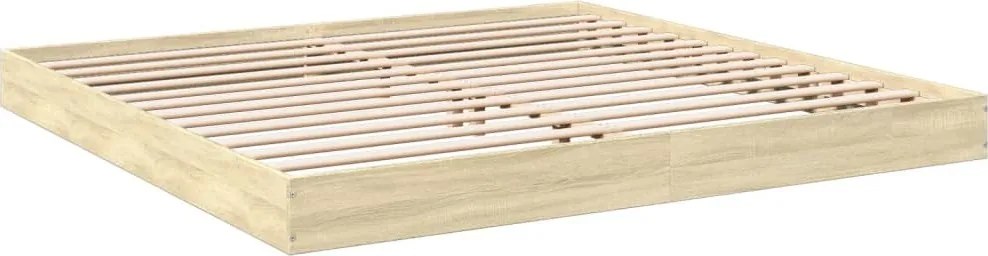 vidaXL Rám postele bez matrace 180x200cm Dřevěné konstrukce [842002] Barva: šedá sonoma