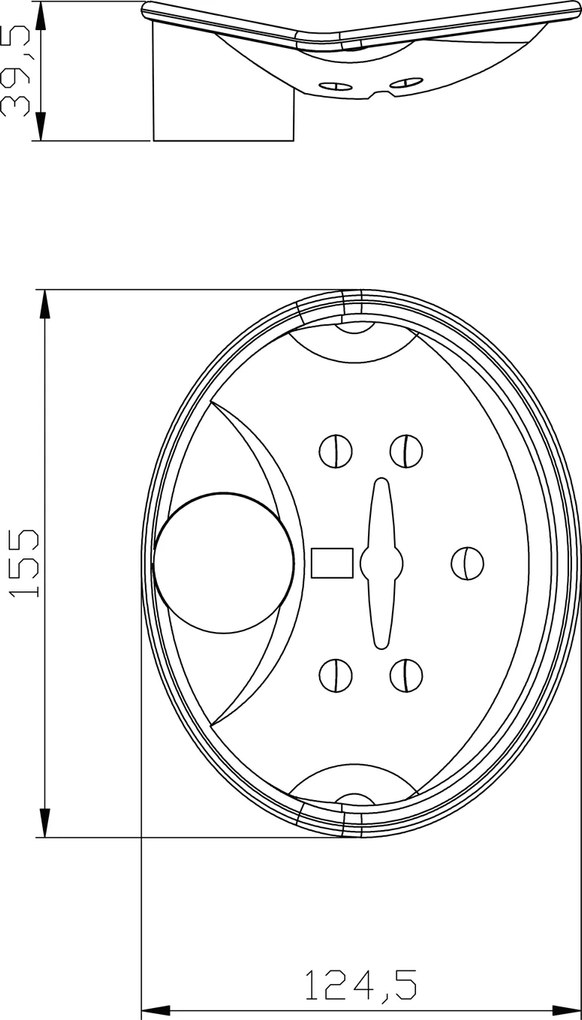 Sapho mýdlenka pro sprchovou tyč 25 mm čirá SK080