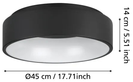 Eglo 390049 - LED Stmívatelné stropní svítidlo MARGHERA LED/25,5W/230V 3000K