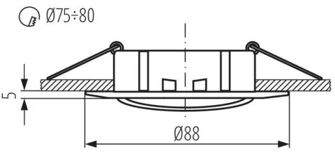 Podhledové svítidlo Kanlux LUTO CTX-DT02B-W 02590