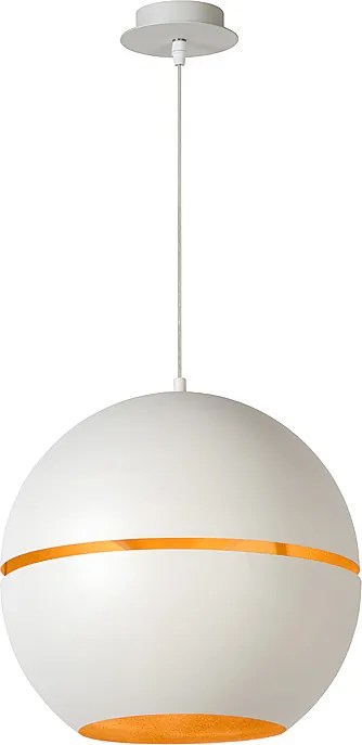LUCIDE BINARI - Pendant light - Ø 35 cm - White