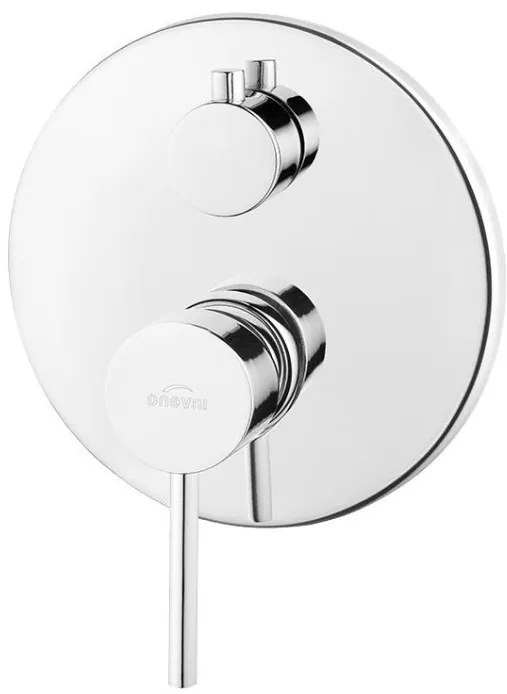Invena Dafni, podomítková sprchová sada s dešťovou hlavovou sprchou 25cm, chrom lesklý, INV-BS-88-0O2-A