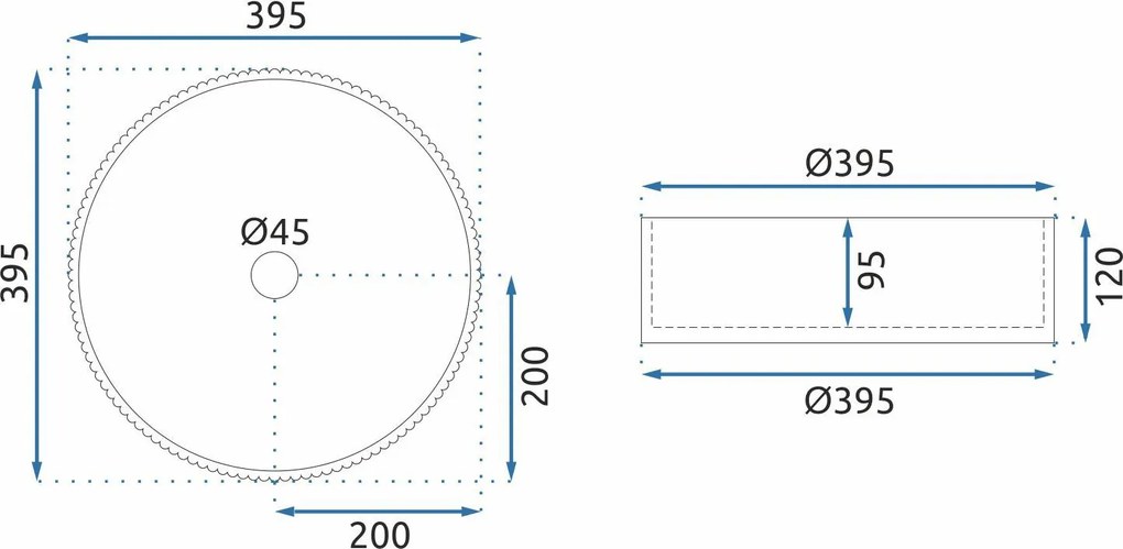 Rea Ingrid, skleněné umyvadlo na desku 40x40x13 cm, šedá, REA-U0279