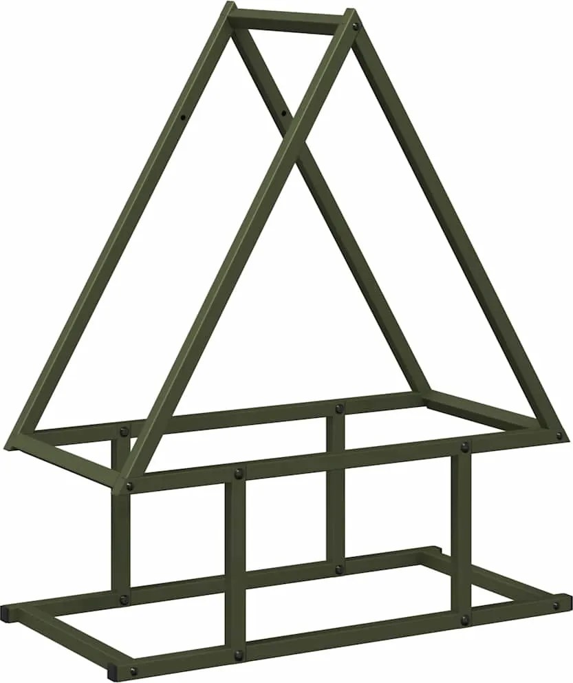vidaXL Stojan na palivové dřevo Ocel válcovaná za studena [864314] Barva: Černá
