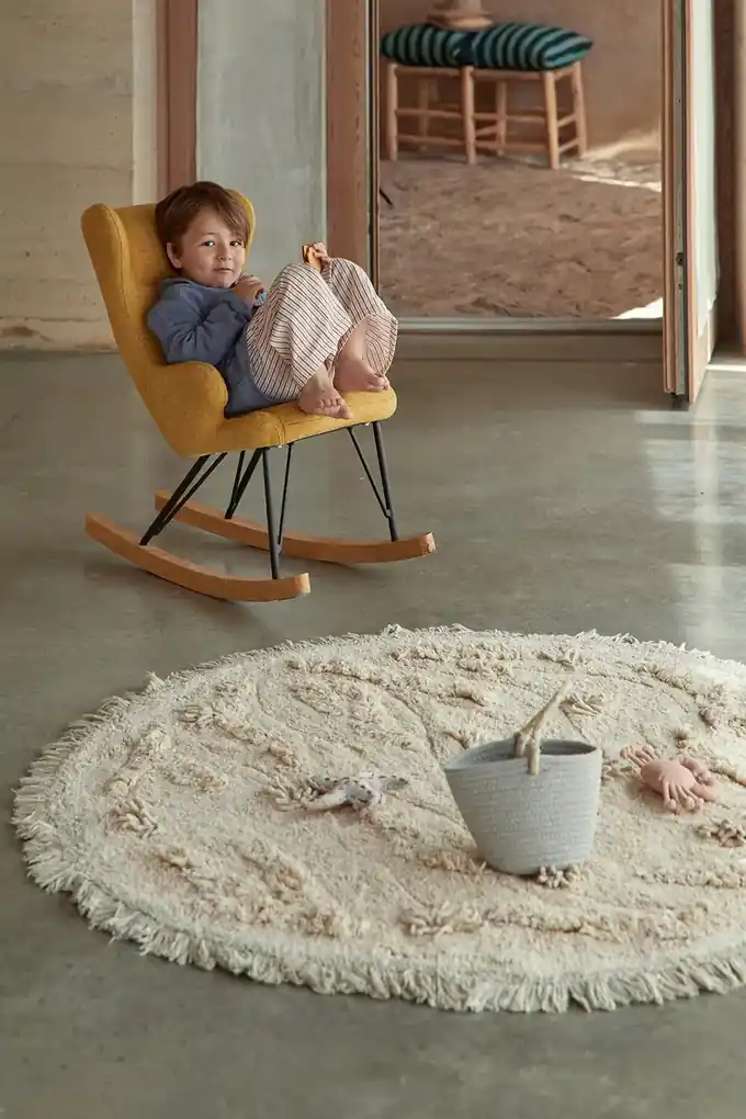 Hrací koberec isloda ⌀ 120 cm přírodní MUZZA | BIANO