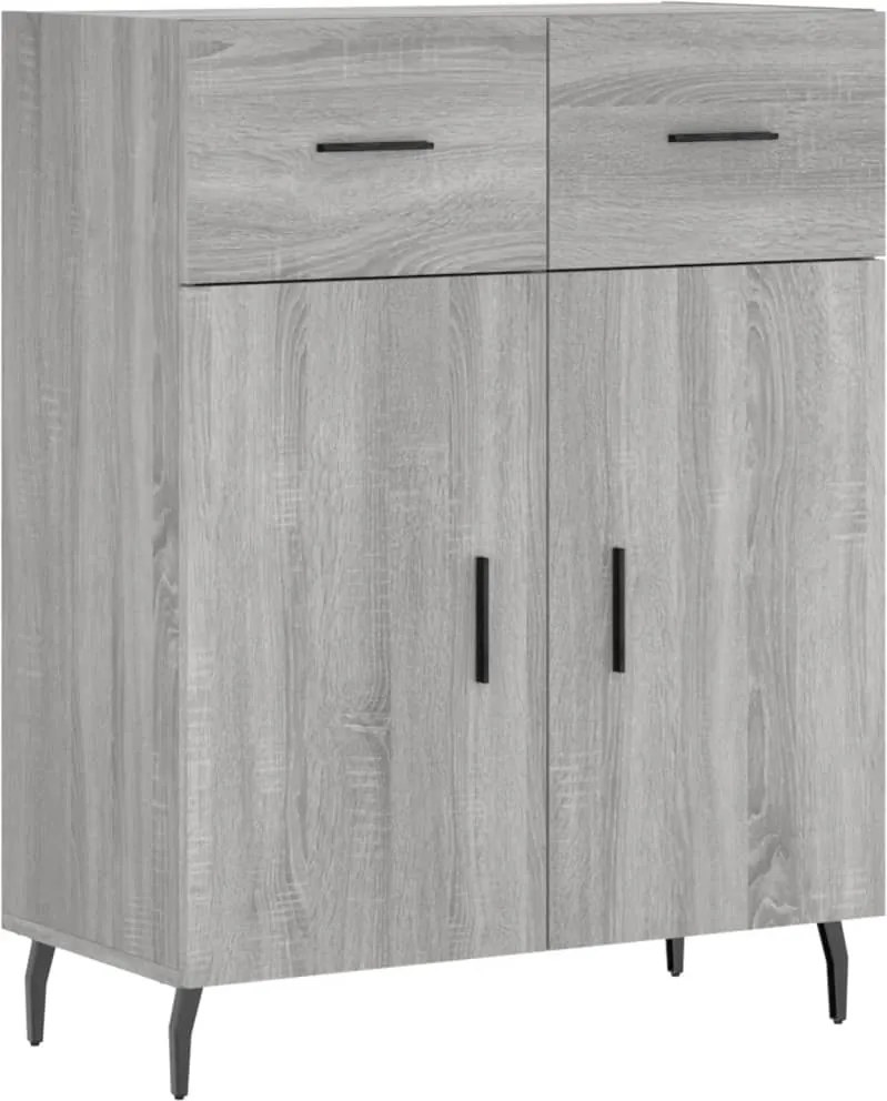 Skříň highboard šedá sonoma 69,5 x 34 x 180 cm kompozitní dřevo 3200535