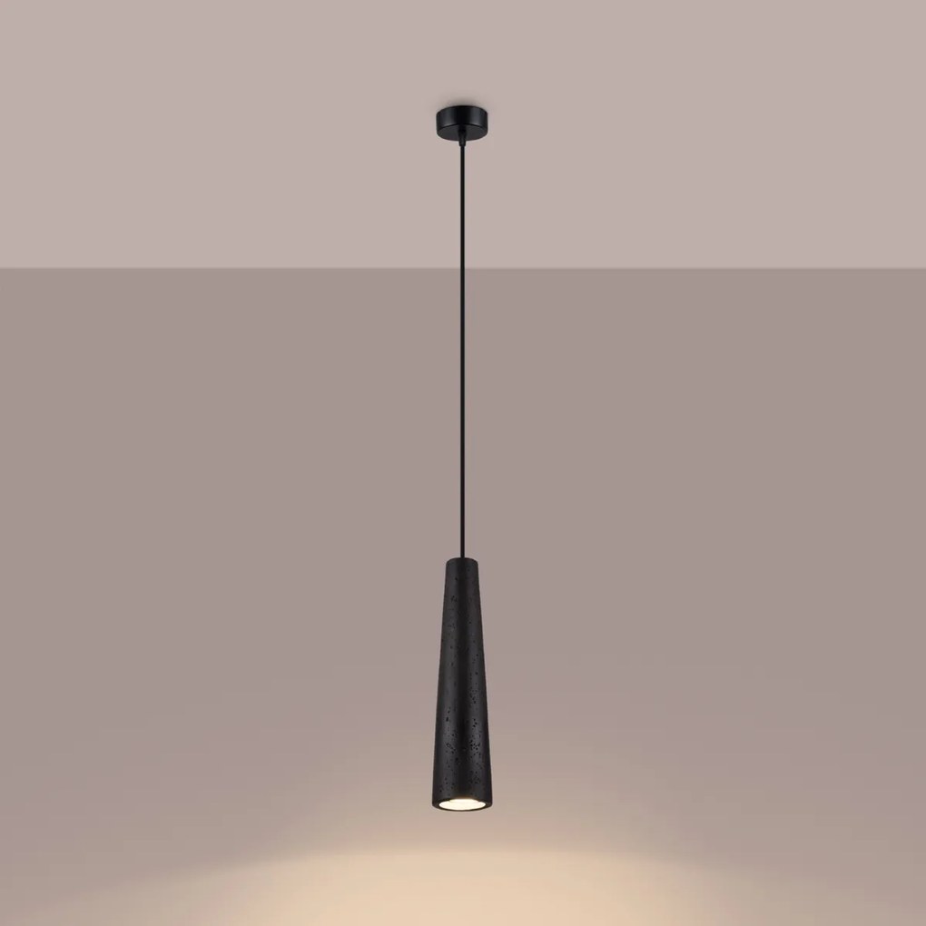 Sollux Lighting Závěsné svítidlo ELECTRA černý beton