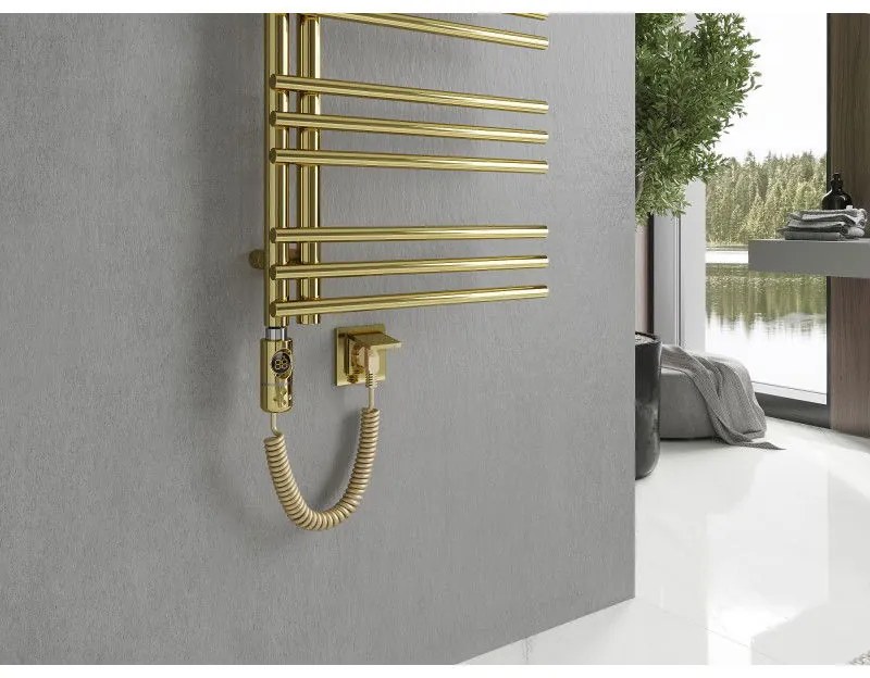 Mexen Neptun, elektrické topné těleso 1600 x 500 mm, 600 W, zlatá lesklá, W101-1600-500-2600-50