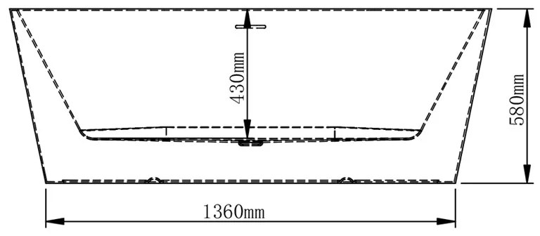 BPS-koupelny Volně stojící akrylátová vana ke stěně HYD-LE527C2 160x80 bílá, odtokový komplet černý