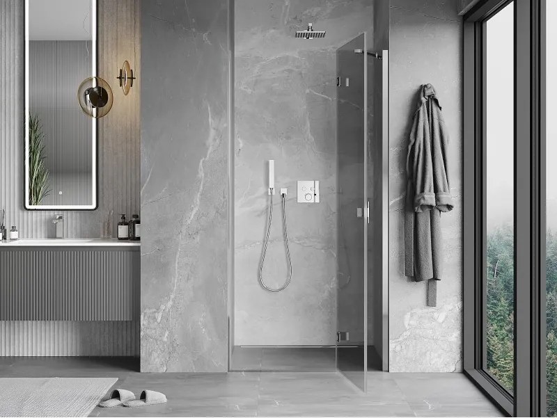 Mexen Mist-H, 1-křídlé sprchové dveře pravé 100 cm, čiré sklo, chromový profil, 8A5-100-000-01-00-P