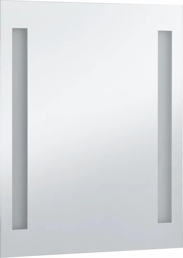Koupelnové nástěnné zrcadlo V s LED osvětlením | 60x80 cm