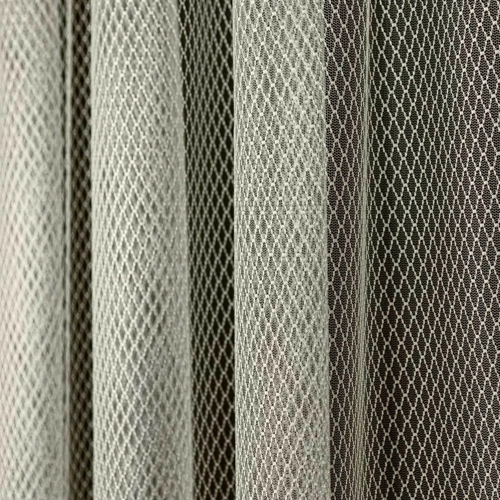 Rand žakárová záclona BAKLAVA 23/1106 hrubé káro, s olůvkem, smetanová, výška 280cm (v metráži)