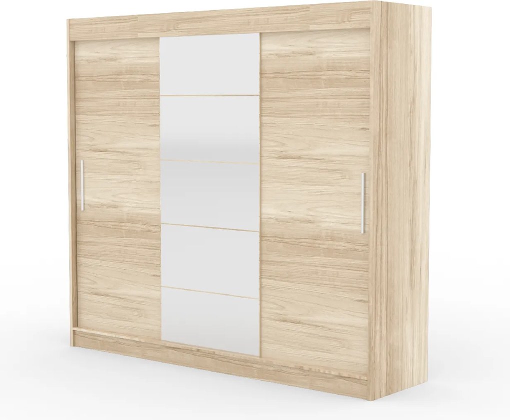 ADRK Furniture Posuvná skříň se zrcadlem ERWIN 235 SW-ERW-235-S