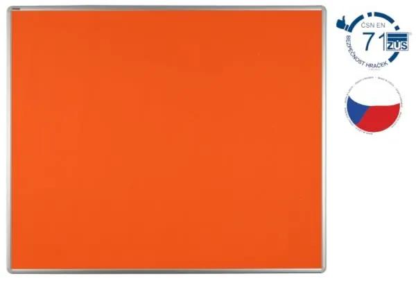 Textilní nástěnka EkoTAB 120 x 90 cm - oranžová