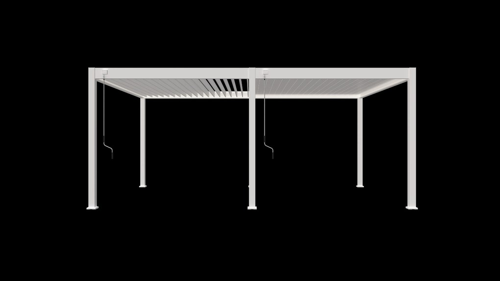 Outdoor Creations Hliníková pergola s lamelami HORIZON PRIME 400x600cm 6 stojek Barva: Bílá RAL 9016