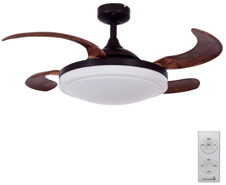 FANAWAY 512120 - Stropní ventilátor EVORA 2xE27/15W/230V + dálkové ovládání
