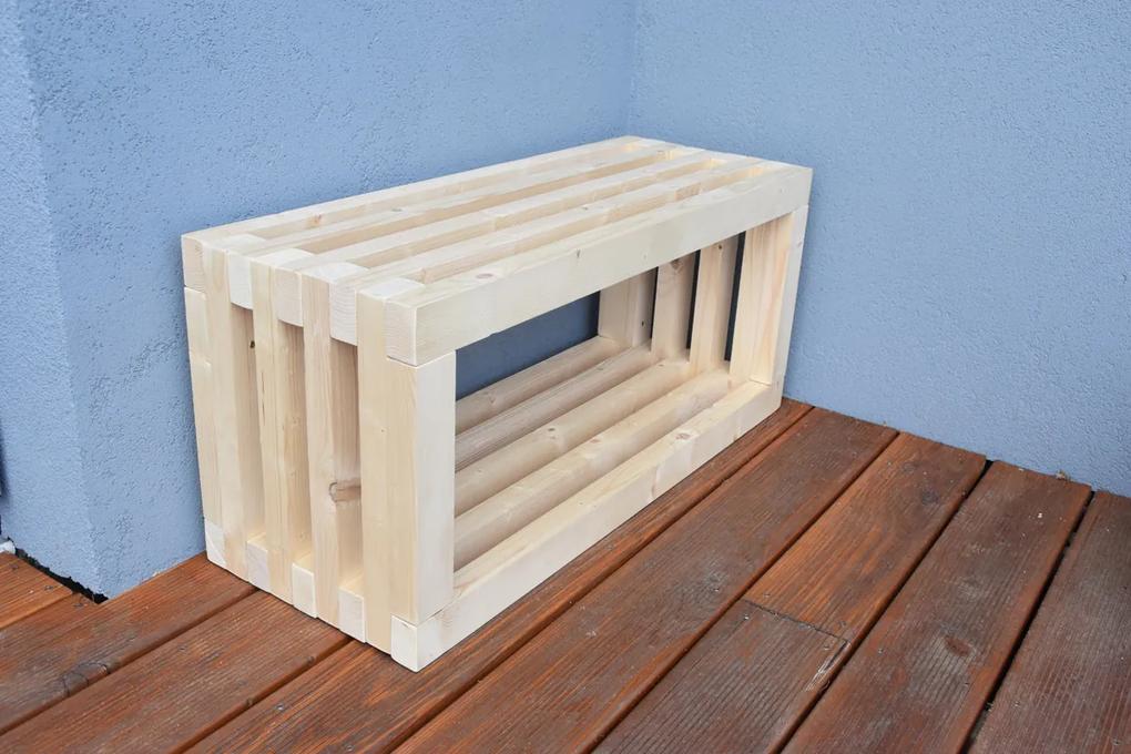 Vingo Dřevěná lavička  - 90 x 33 Rozměry: 100x33, v. 33