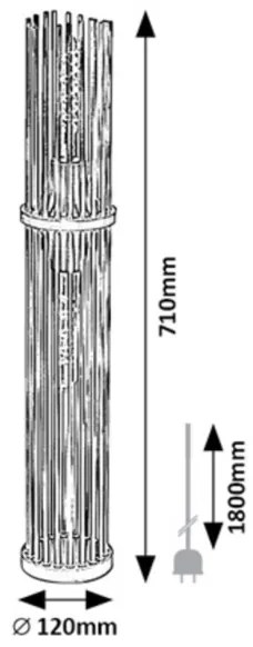 Rabalux 74022 - Stojací lampa ROXAS 2xE27/40W/230V