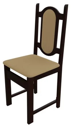 Čalouněná kuchyňská židle MOVILE 6 - ořech / béžová