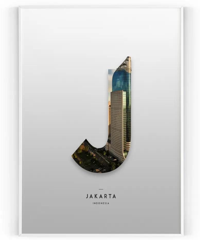 Plakát / Obraz Jakarta Pololesklý saténový papír 210 g/m² A4 - 21 x 29,7 cm